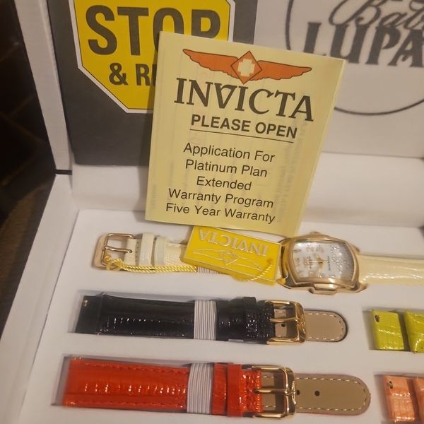 New Invicta Women's Baby Lupah Collection Box Watch Set With 7 Leather ...