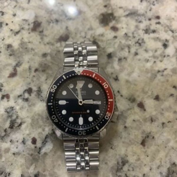 Seiko Skx009 Automatic Pepsi Dial Stainless Steel 200m Diver Watch ...