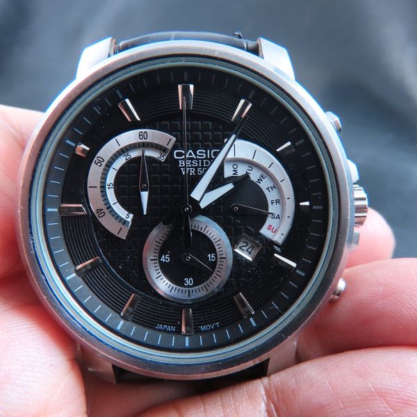 BEM-506 Casio Beside Chronograph Daydate Quartz Men Watch | WatchCharts ...