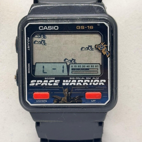 Casio GS-16 Space Warrior Vintage Rare Watch 35mm Works Well Japanese ...