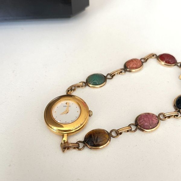Vintage Gold Plated Seiko Scarab Watch - Untested, In Original Box ...