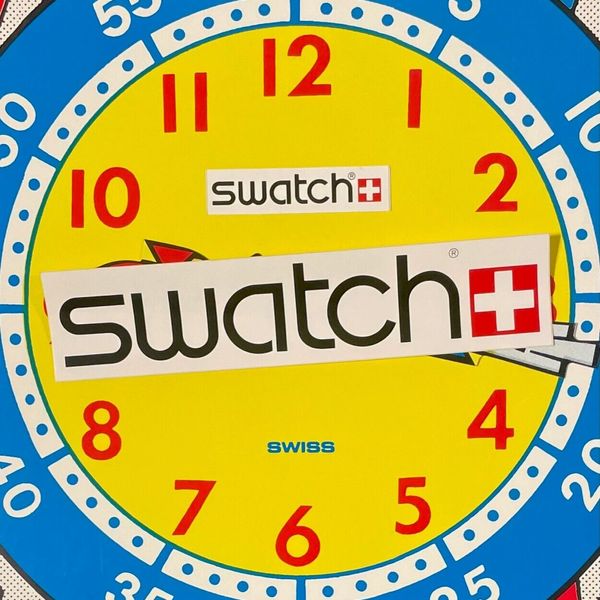SWATCH WATCH Logo STICKER - LARGE | WatchCharts Marketplace