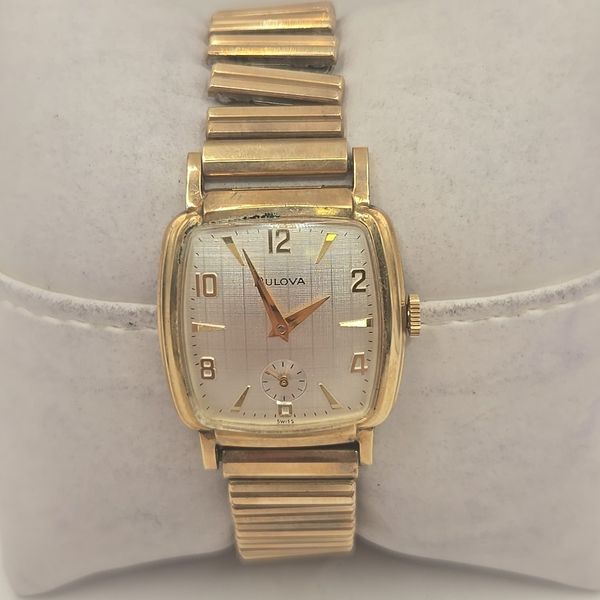 BULOVA M4 17 Jewels 10k Rolled Gold Plated Mechanical Men's Wristwatch ...