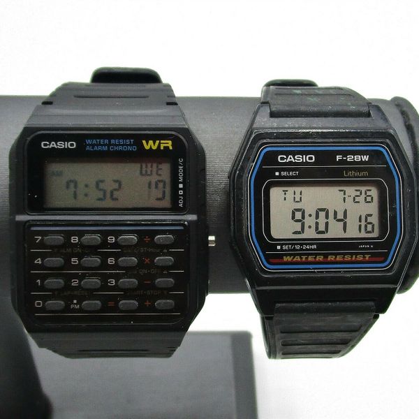 Casio F-28W Digital 3208 CA-53W Alarm Chrono Day Date Watches Lot RUNS ...