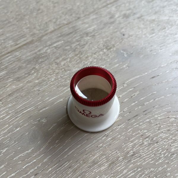 OMEGA Watch Loupe - Bright White With OMEGA Red Logo & Eye Ring New ...
