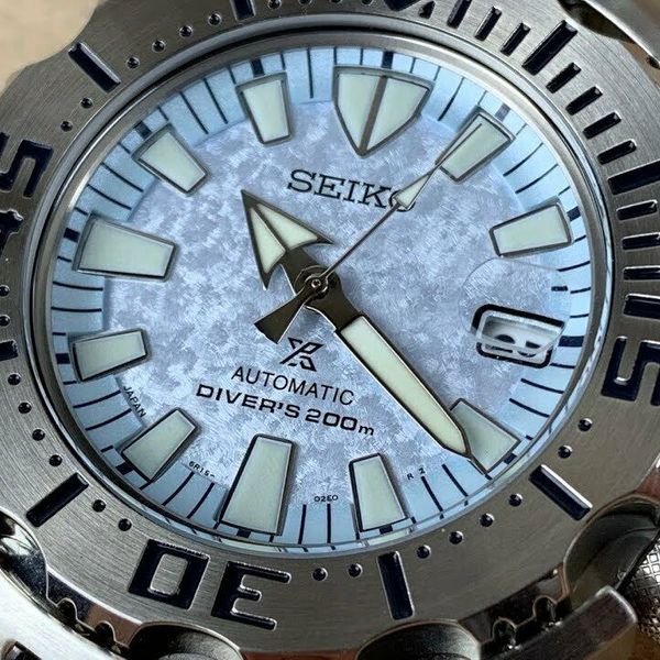 Seiko SBDC073 Ice Frost Monster 2018 6R15 White Automatic Watch Japan ...