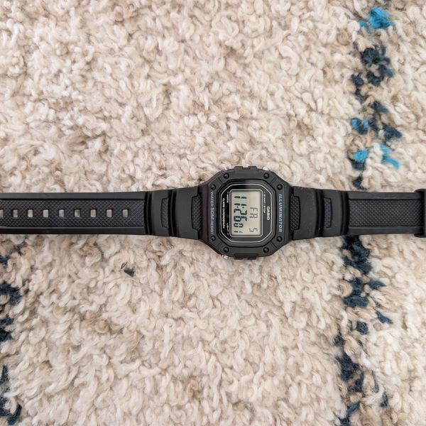 Casio Digital Illuminator Watch Resin Strap Watch W-218H | WatchCharts ...