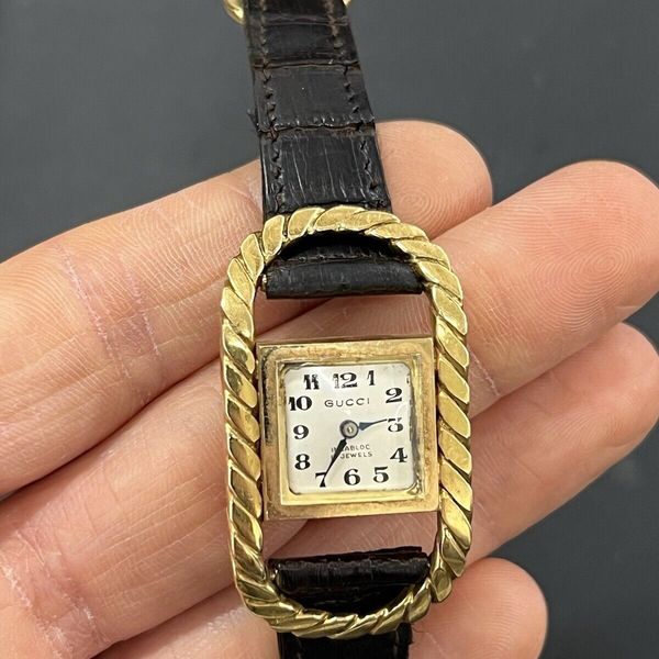 Vintage Gucci 18k Solid Yellow Gold Braided Rope Watch (Manual ...