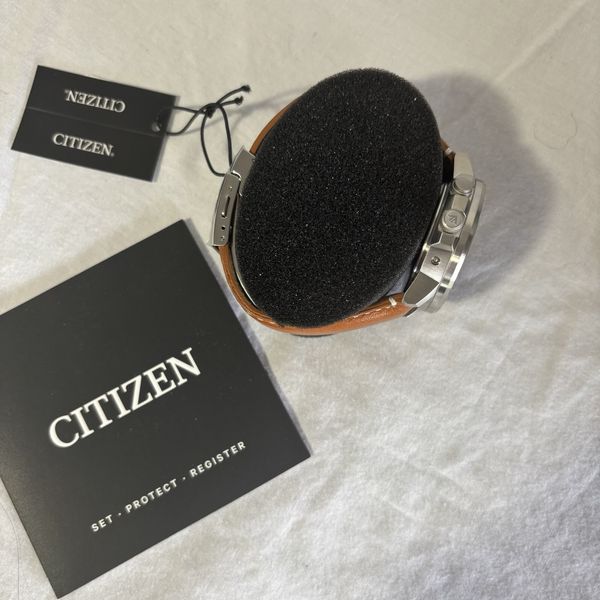 NEW Citizen CB0241-00L Air Skyhawk Promaster Sapphire Blue Dial Leather ...