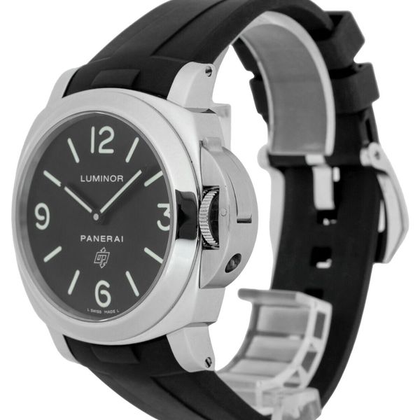 Panerai Luminor Base logo / Black Dial / Rubber Strap / PAM00000 ...