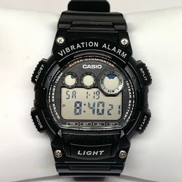 Casio 3416 W-735H Illuminator Digital Watch 45mm Vibration Alarm Timer ...