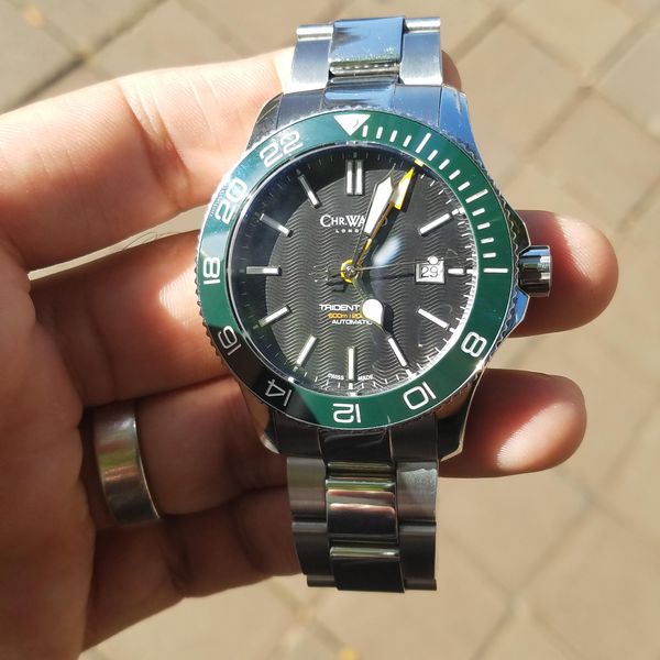 FSOT: Christopher Ward C60 Trident Pro GMT (Green Bezel, No longer in ...