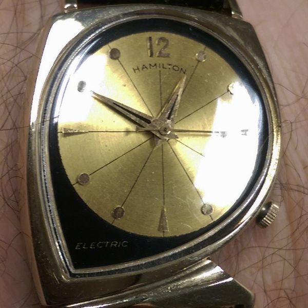 FS: Rare Hamilton Electric Meteor 505, black and gold dial, in original ...
