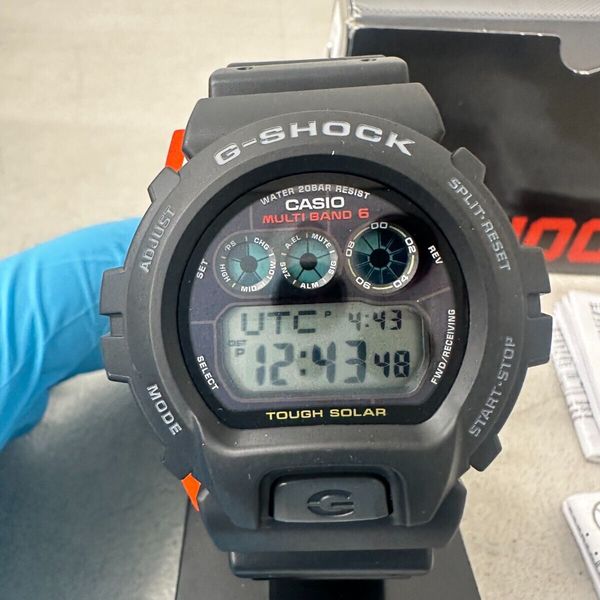 Casio G-Shock Men's Tough Solar Atomic Black Resin Band 50mm Watch ...