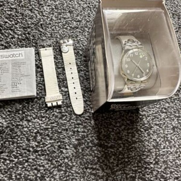 James Bond Villain Collection Swatch - Blofeldâ s Cat Watch | WatchCharts Marketplace
