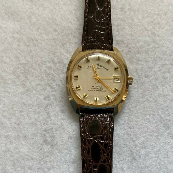 Andre Bouchard 17 Jewels Automatic Men's Vintage Mechanical Watch ...