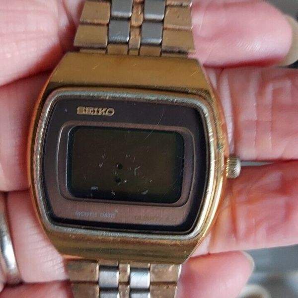 Vintage Digital Seiko Quartz LC Watch Month Date 0532-5009 Original In ...
