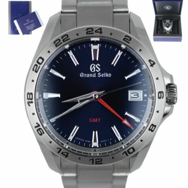 MINT 2020 Grand Seiko GMT Blue 39mm Stainless Steel SBGN005 G Quartz ...