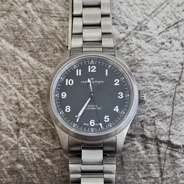FS Hamilton x Engineered Garments LE Khaki Field Titanium 36mm ...