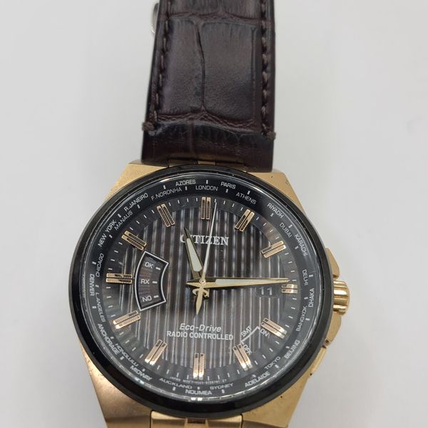 Citizen World Perpetual Radio Controlled Rose Sapphire Watch CB0168-08E ...