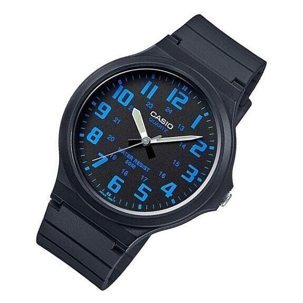 MENS CASIO WATCH ROUND BLACK DIAL, WATER RESISTANT TO 50 MTRS, BLACK ...