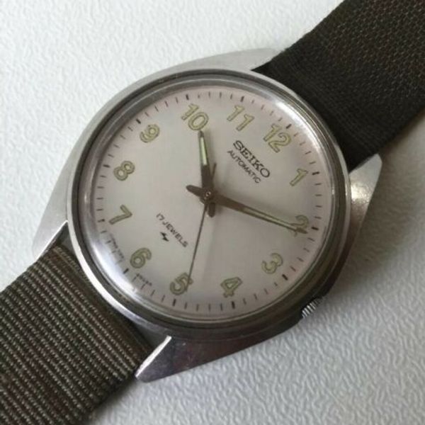 1970s Rare Seiko 7001-8009 Military Mens Stainless Steel Watch MACV SOG ...