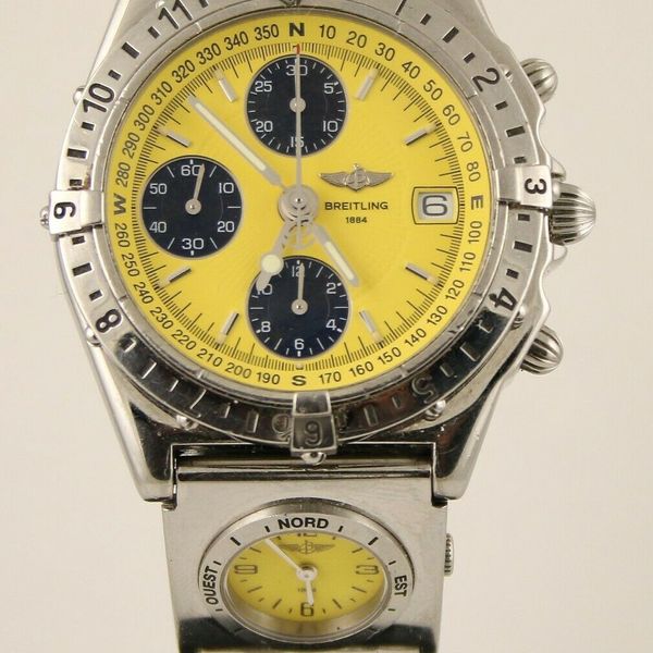 AUTHENTIC! Breitling Chronomat Longitude with UTC Module Stainless ...