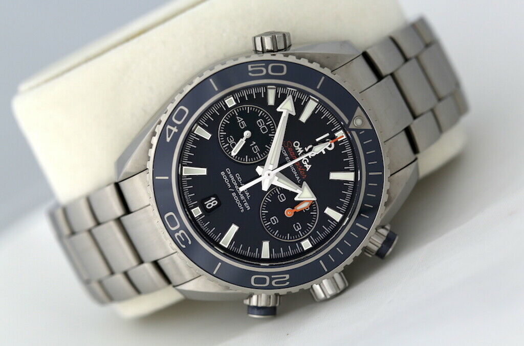 Omega Seamaster Planet Ocean - Titanium 46mm Chronograph Co-Axial Watch ...