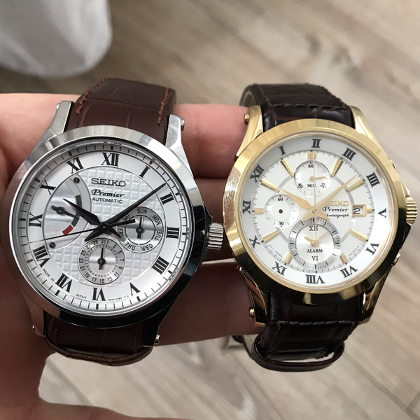 Seiko Premier 6R20 SNAF2P1 Sapphire Automatic Chronograph quartz 2 pair ...