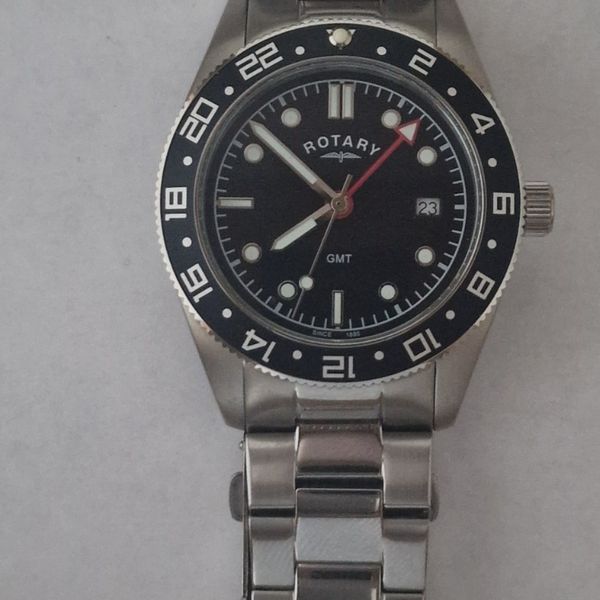Rotary Watch Henley GMT Mens Dual Time Watch | WatchCharts Marketplace