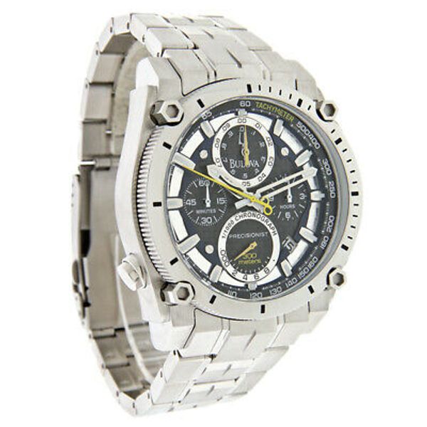 Bulova Champlain Precisionist Mens Stainless Steel Watch 96B175 ...