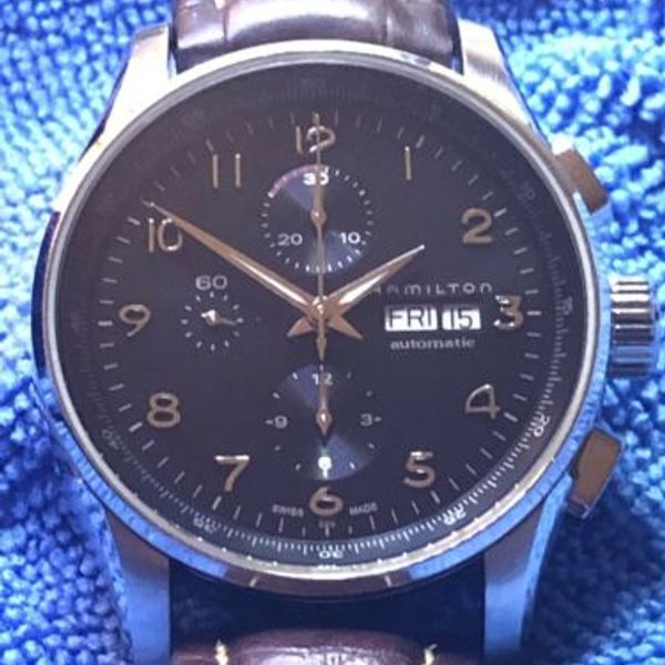 Hamilton Jazzmaster Maestro Chrono 45 Mens XL Swiss Automatic ...