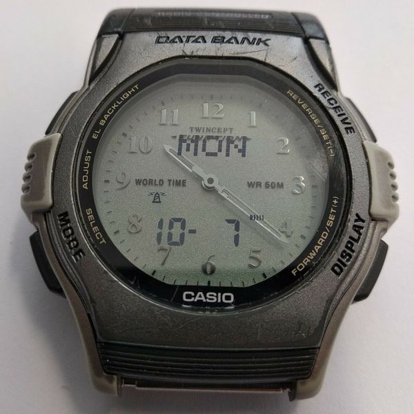 Casio FKT-200, vintage watch, 100% work, RADIO CONTROL, DATA BANK, new ...