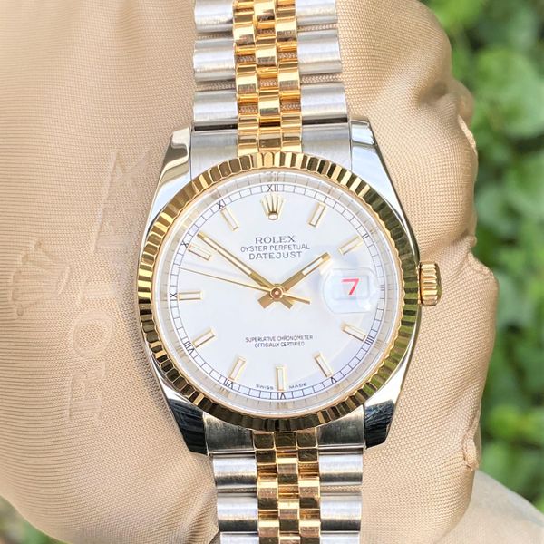 Rolex Datejust 36mm 116233 Roulette Wheel Jubilee 18k Yellow Gold ...