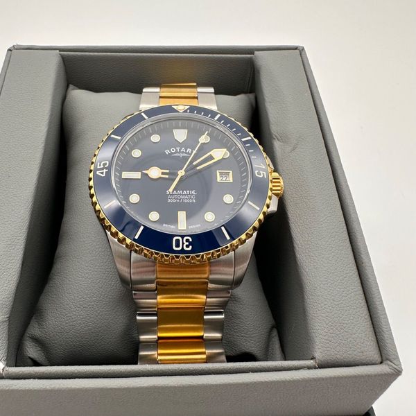 Rotary GB05436/05 Seamatic Stainless Steel Men's Automatic Watch NEW ...