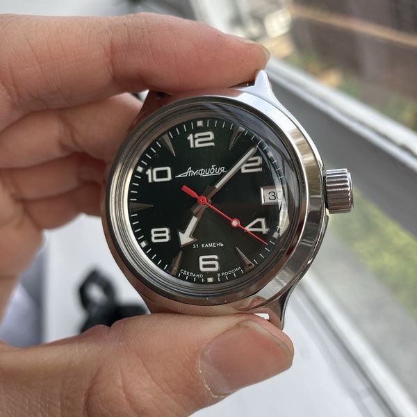 Customized Vostok Amphibia, 420 case, smooth bezel, nato strap and ...