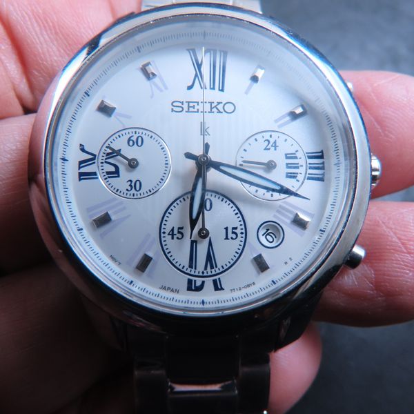 7T12 Japan Seiko IK Chronograph 24 Hours Quartz Women Watch ...