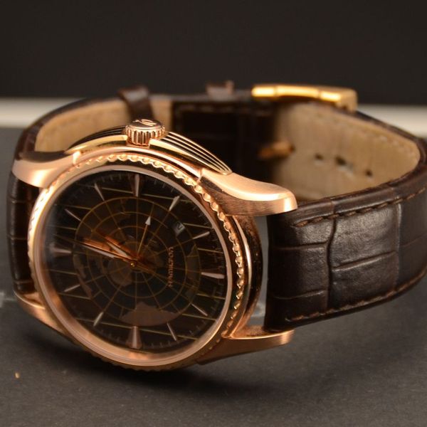 Now reduced $775 Mint Hamilton Aquariva Rose Gold Plated GMT Automatic ...