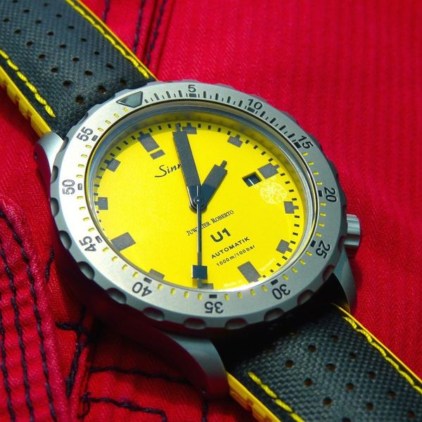 Absolutely rare Sinn U1 with yellow Dial in a mint condition | WatchCharts