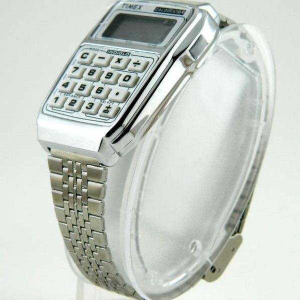 Timex Calculator Watch T2N237 Silver Lucius | WatchCharts Marketplace