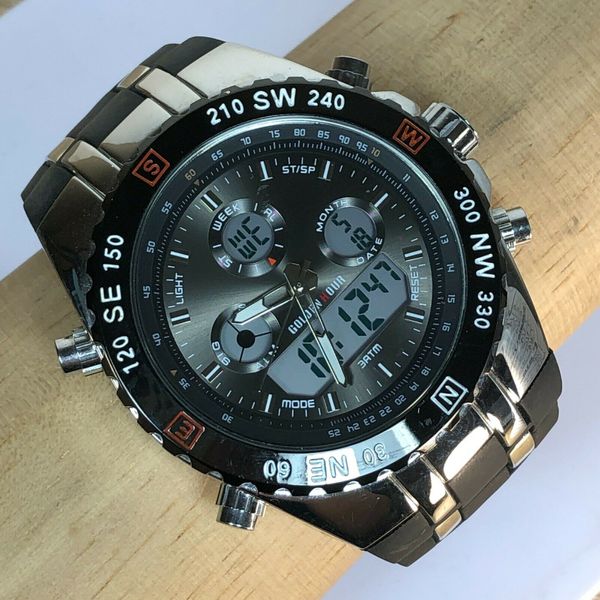 Golden Hour Unique Crafts Mens Analog Digital Rubber Quartz Multifuction Watch | WatchCharts ...