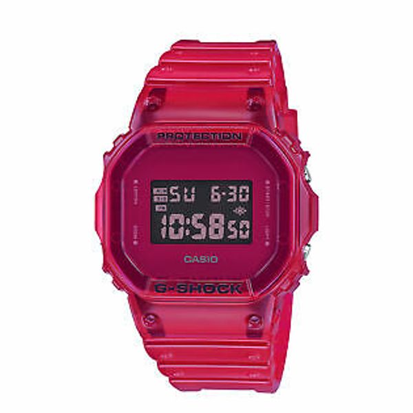 Casio G-Shock DW5600 Color Skeleton Digital Resin Red Men's Watch ...