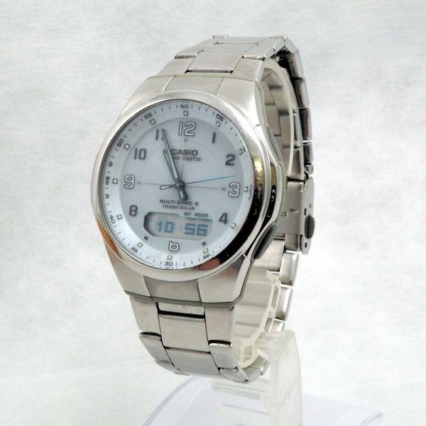 CASIO WAVE CEPTOR WVA-M600 [5161] TOUGH SOLAR MULTIBAND 6 stainless ...