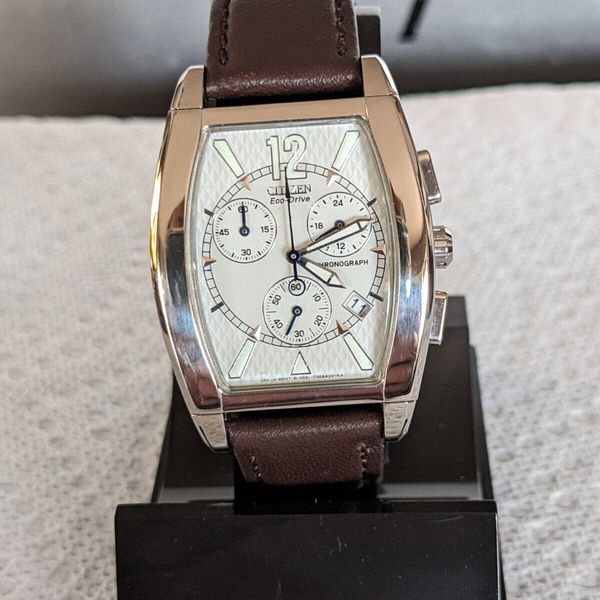 Citizen eco-drive H501, Quartz, stainless still, white dial, day/date ...