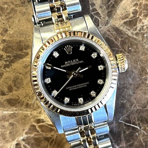 Rolex Oyster Perpetual Lady 18k Gold / Steel No DATE Automatic 24mm ...