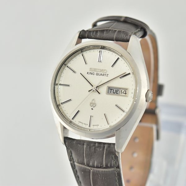 New Battery [Exc+5] Seiko King Quartz 4823-8000 Men's Watch Vintage ...