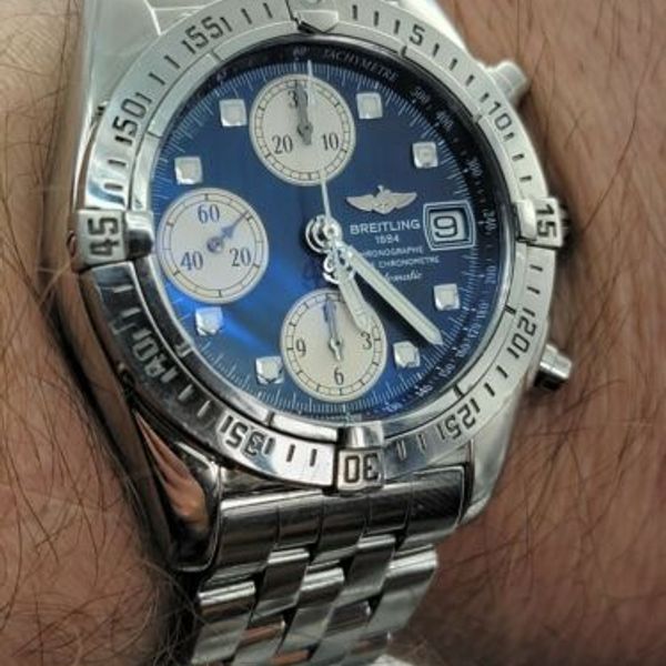 Breitling Chronomat Evolution A13356 Men's Watch Blue Face. | WatchCharts
