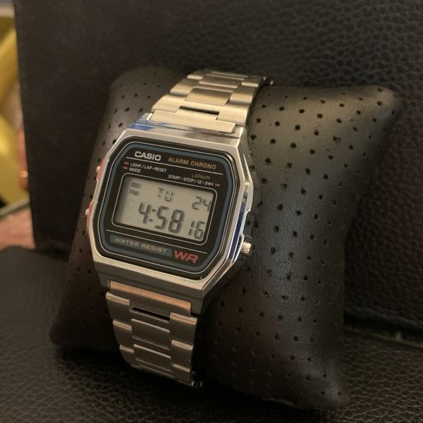 Menâ s Casio Stainless Digital Chronograph Watch A158W Great Condition | WatchCharts Marketplace