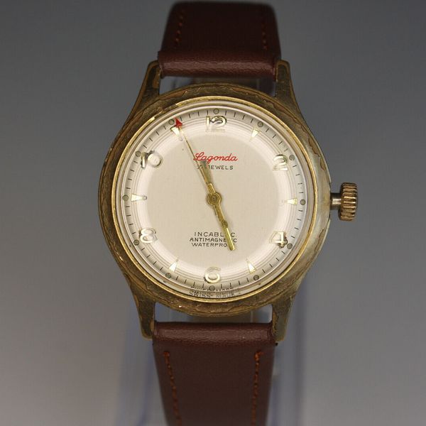 Vintage swiss made Lagonda wristwatch. FHF movement. Works well ...
