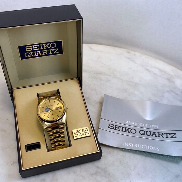 NEW Vintage SEIKO SQ MINOLTA Menâ s Watch. Gold Tone Oyster + Case 6923 RARE | WatchCharts ...